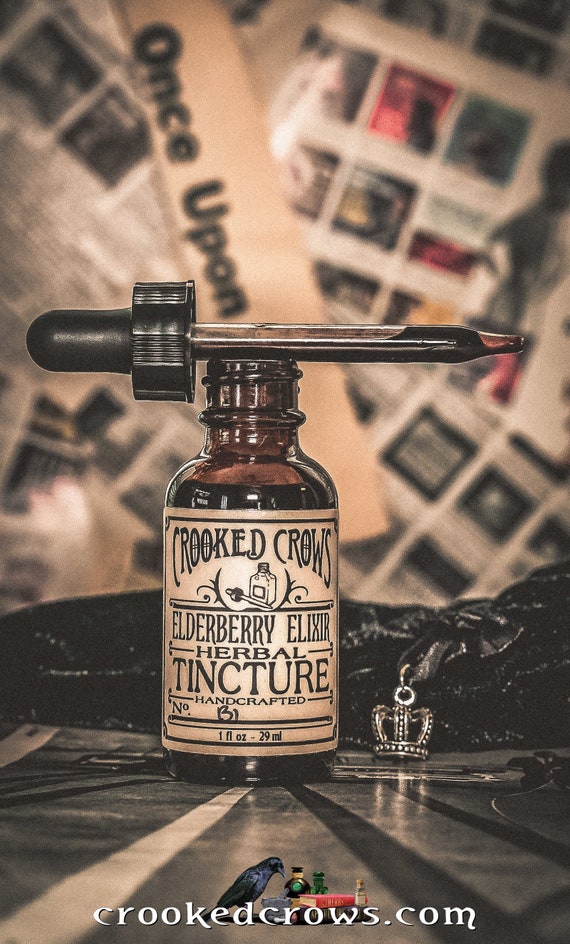 ELDERBERRY ELIXIR Magical Tincture Vegan Wellness Tonic FREE | Etsy