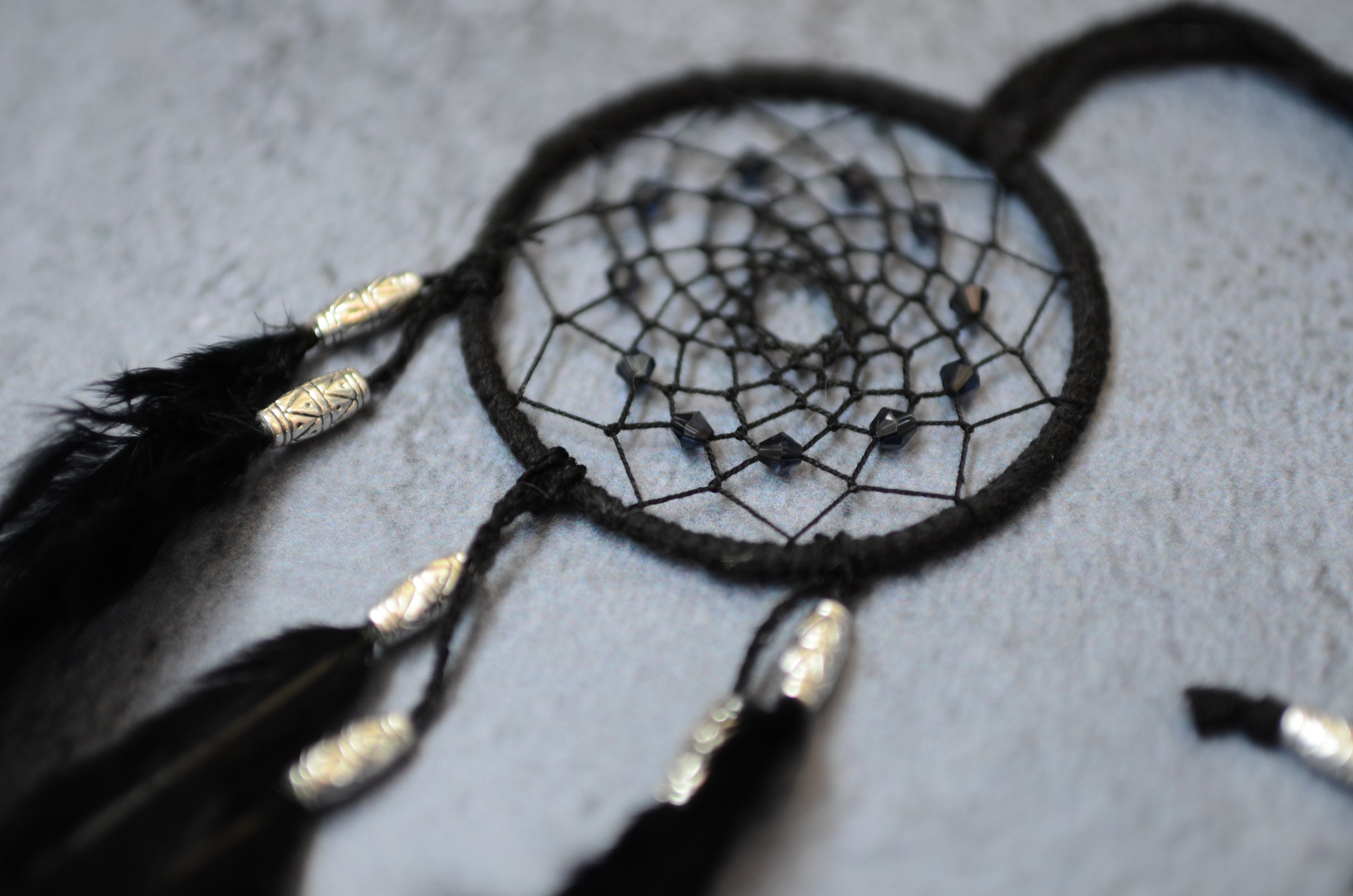 Black Dream Catcher for Car Black Small Dreamcatcher Small | Etsy