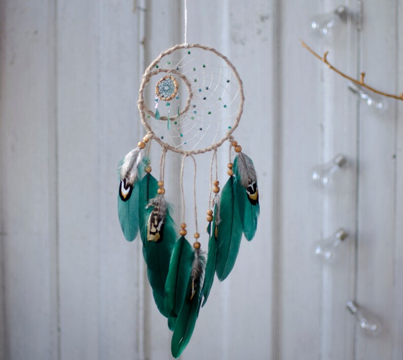 Unique Green Dream Catcher. Forest Spirit Dream Catcher - Etsy