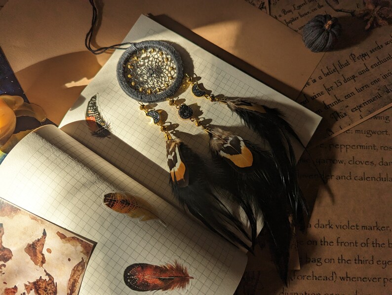 Triple Moon Dream Catcher: Witchy Car Accessory, Celestial Wall Hanging ...