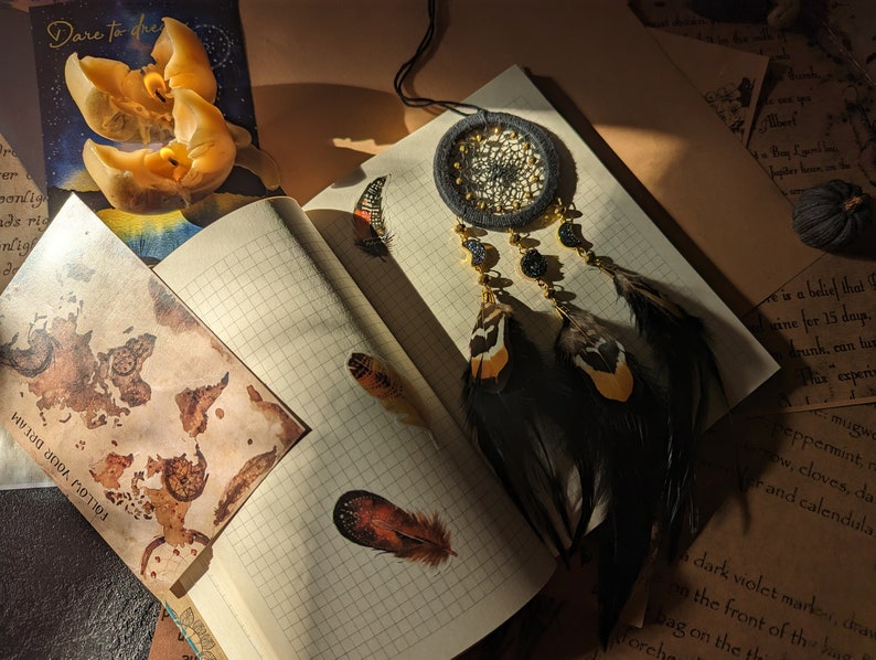 Triple Moon Dream Catcher: Witchy Car Accessory, Celestial Wall Hanging ...