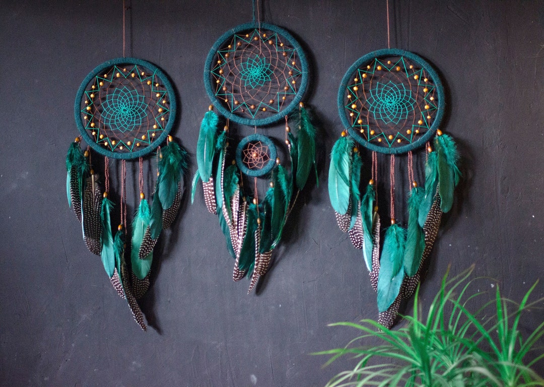 Green Dream Catcher Boho Natural Dreamcatcher Green. Not Native ...