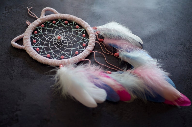 Dream Catcher for Girl. Pastel Nursery Dreamcatcher. Cat - Etsy