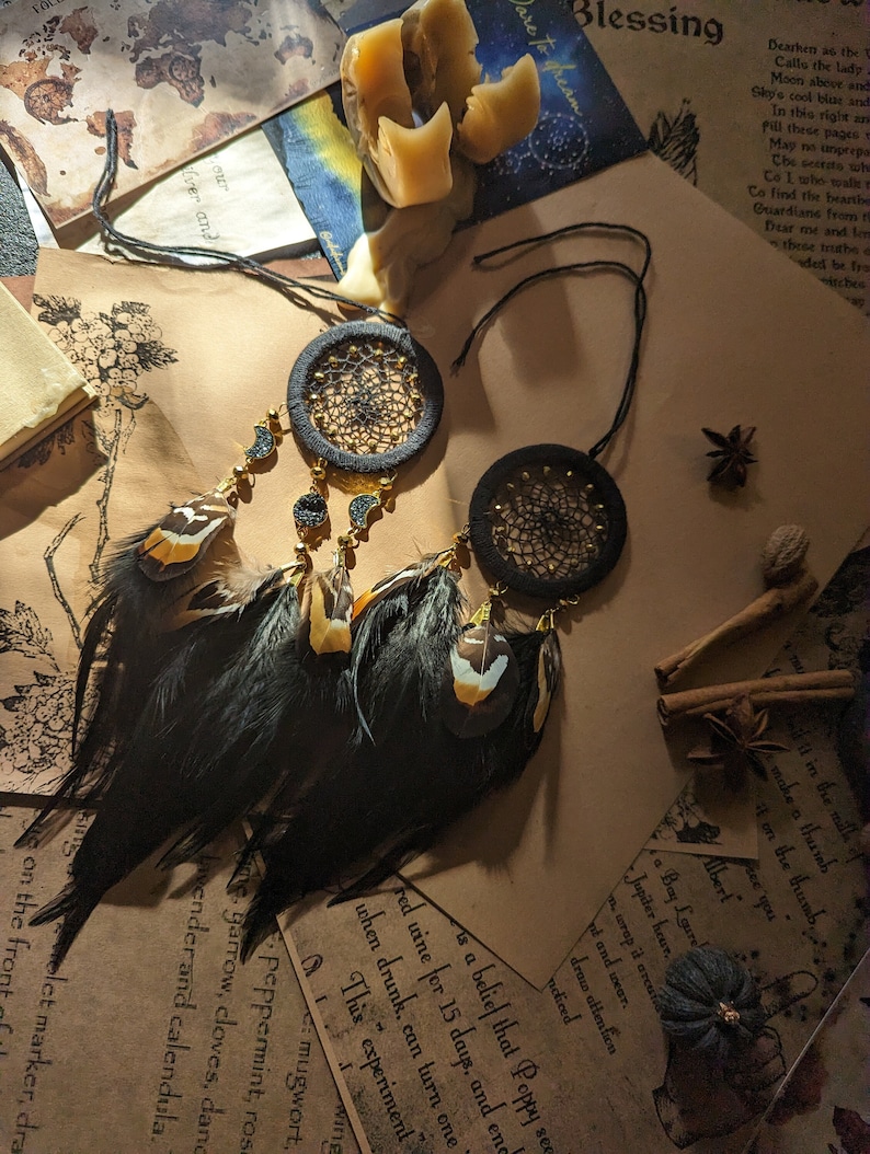 Triple Moon Dream Catcher: Witchy Car Accessory, Celestial Wall Hanging ...