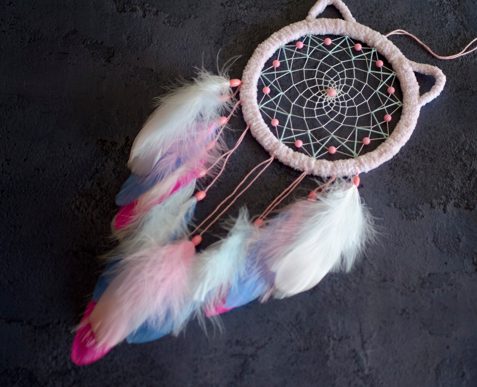 Dream Catcher for Girl. Pastel Nursery Dreamcatcher. Cat - Etsy