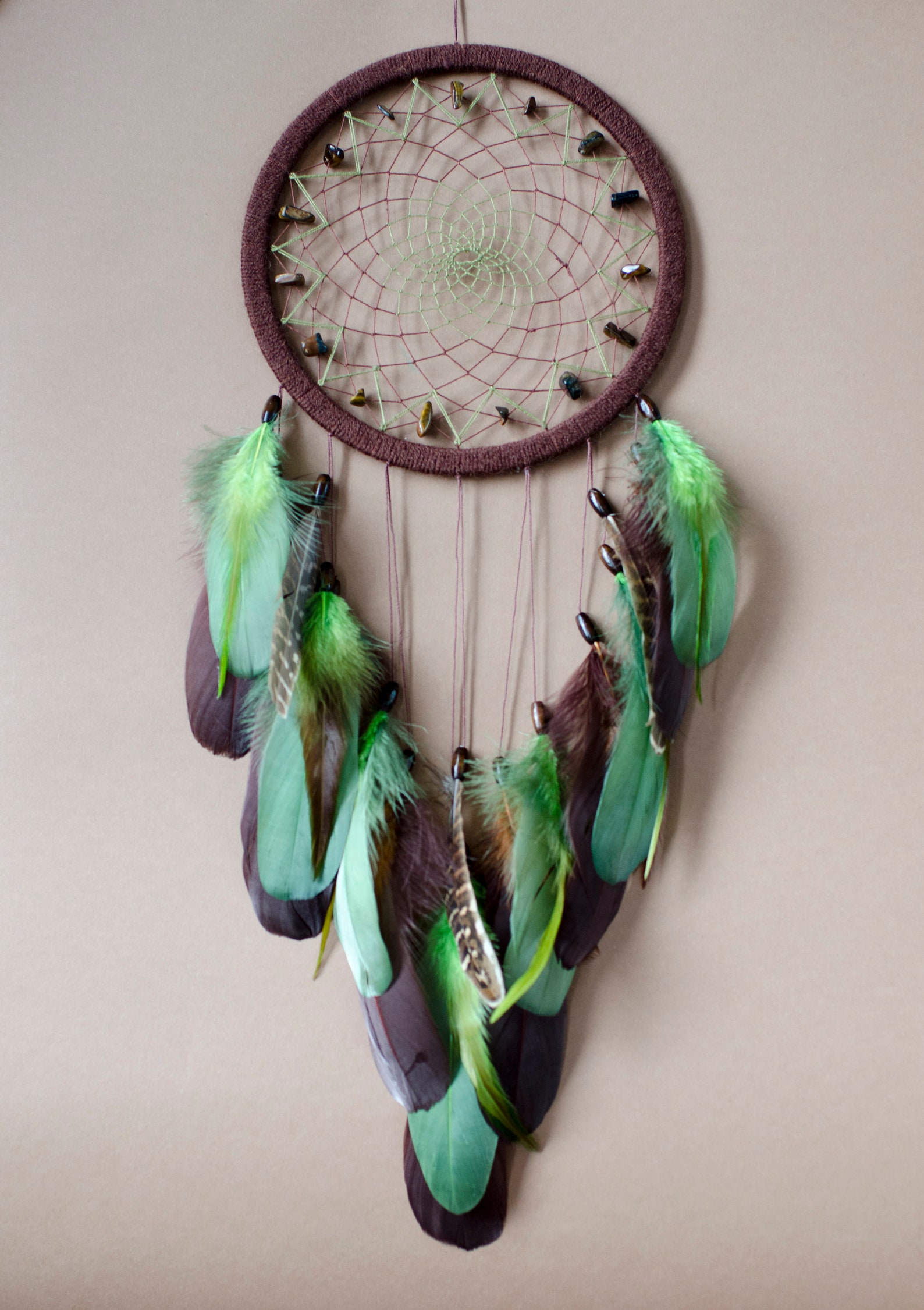 Brown dream catcher Green dream catcher Housewarming gift | Etsy
