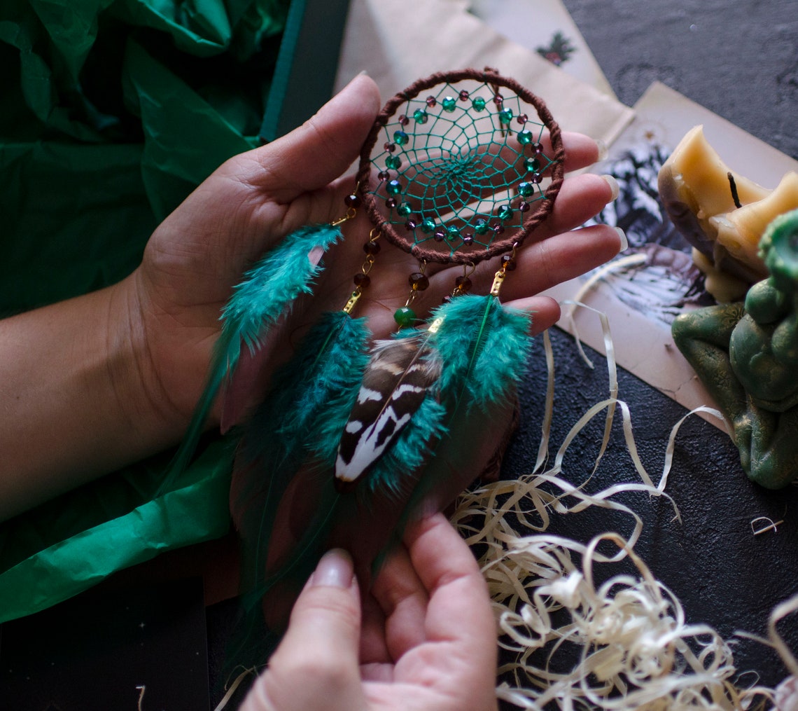 Small Natural Dream Catcher Car Hanging Accessories, Christmas Gift for ...
