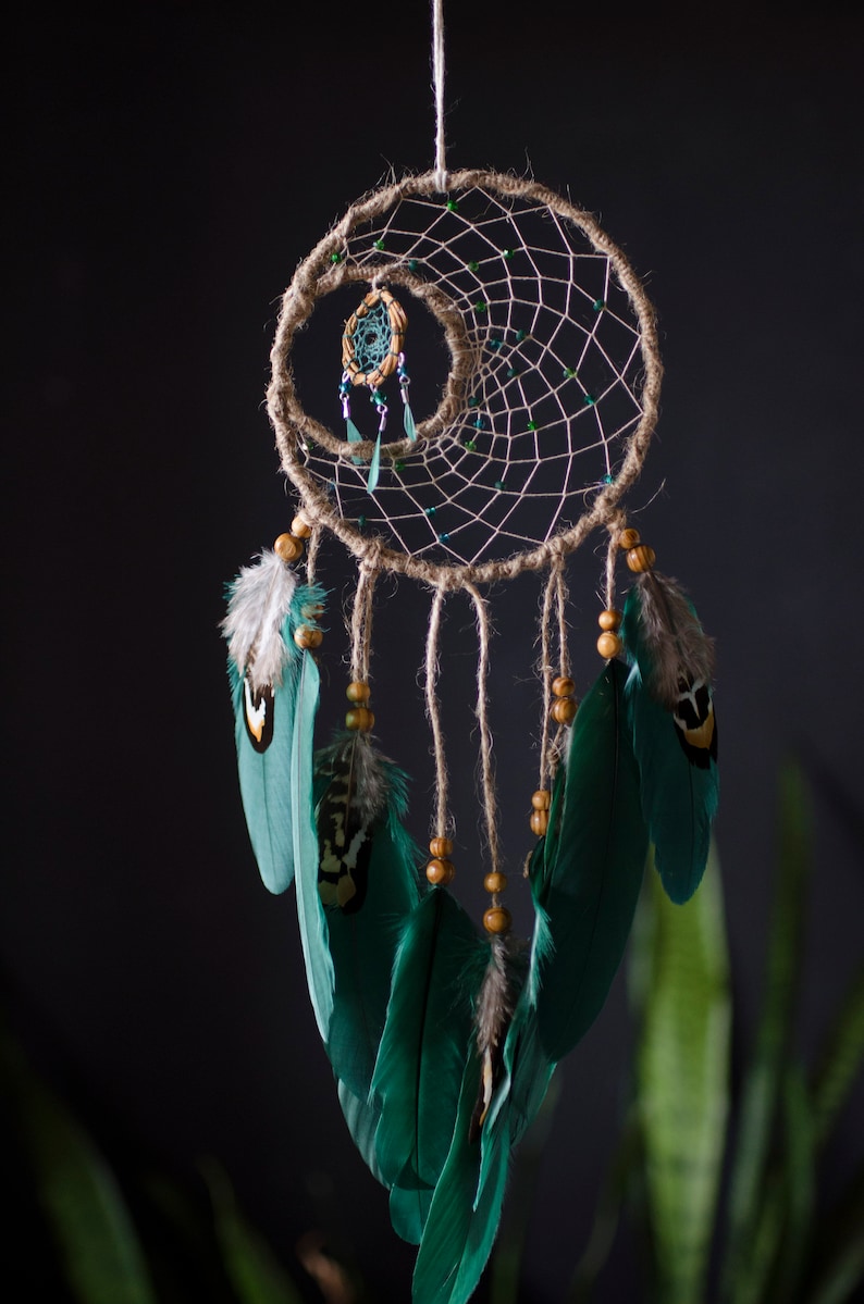 Unique Green Dream Catcher. Forest Spirit Dream Catcher - Etsy