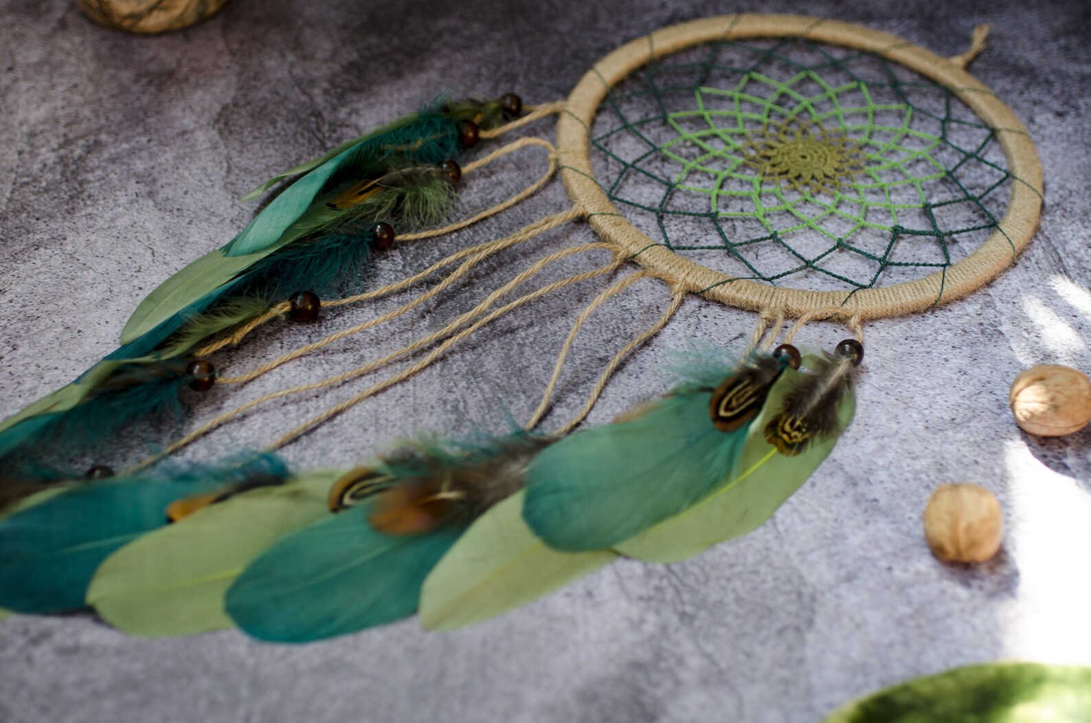 Large Forest Green Dream Catcher Wall Hanging Inspired by - Etsy