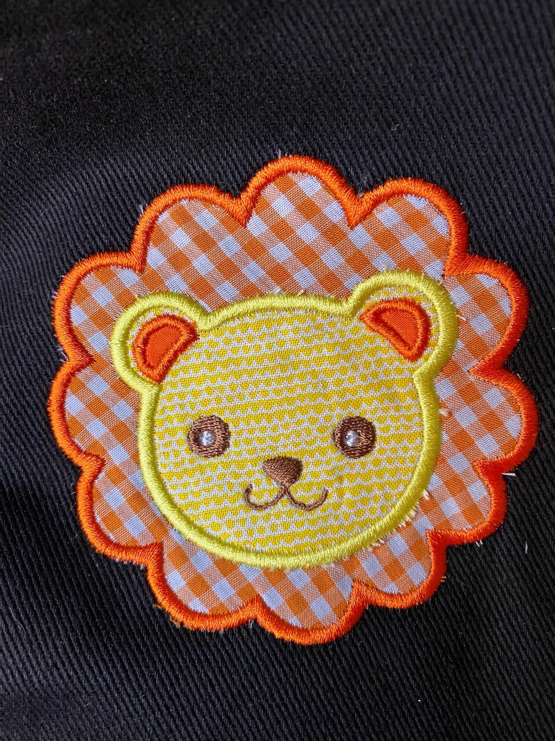 Cute Lion Face Satin Stitch Applique Embroidery Design, Kids Applique ...