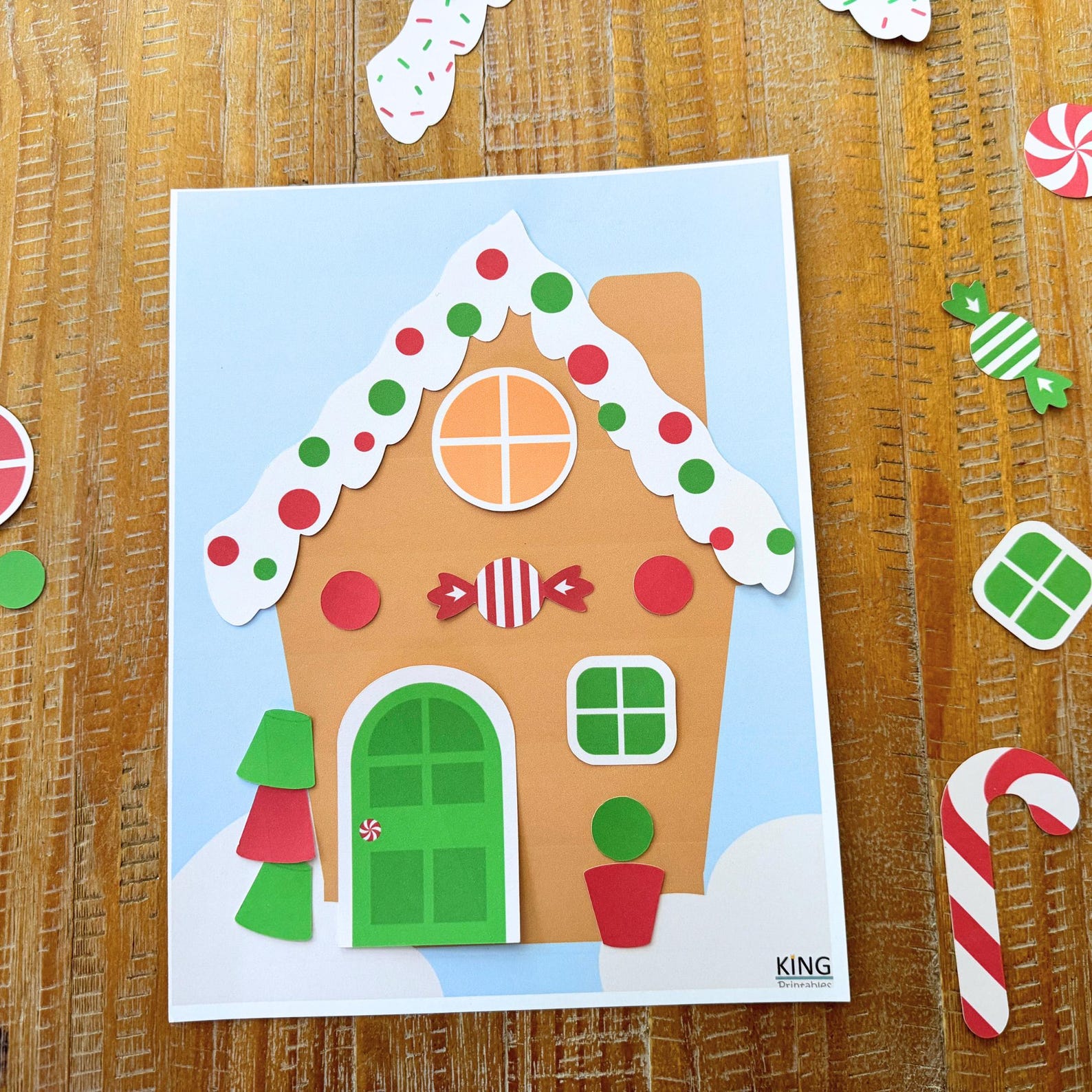 Gingerbread House Decorating Craft Printable | Kids Christmas Busy ...