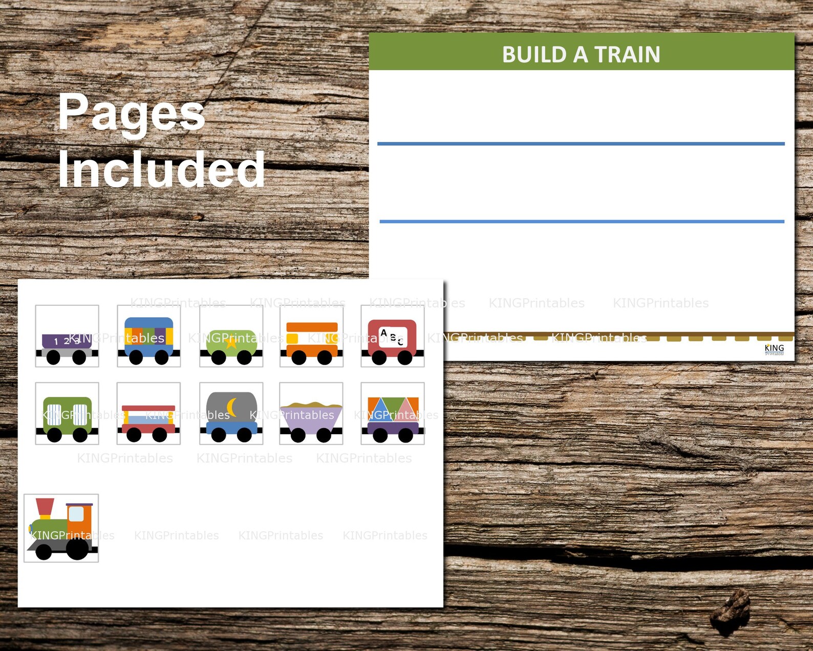 Build a Train, Toddler Games, Train Theme Birthday, Printable ...