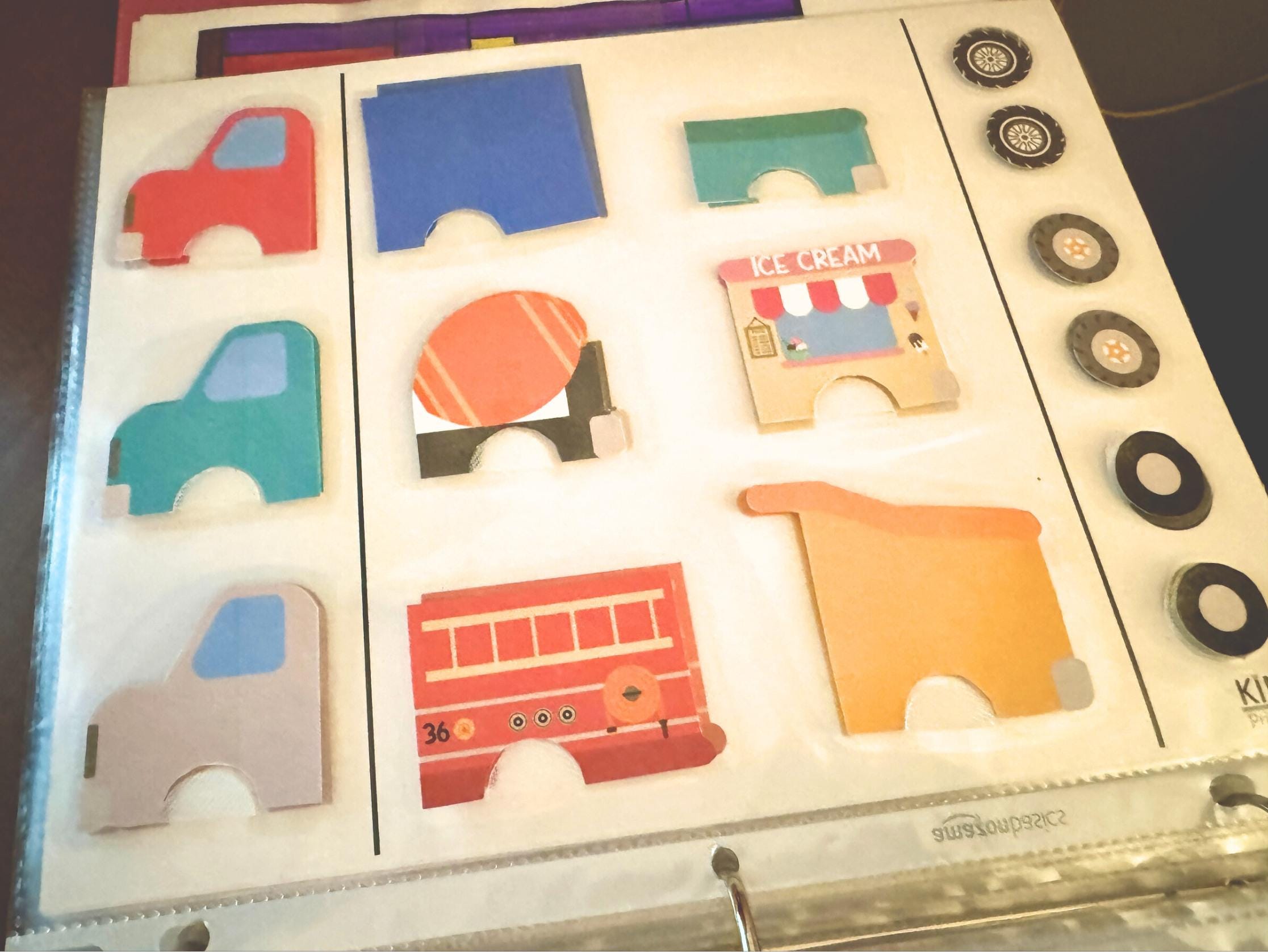 Truck Craft, Printable Pre-k Busy Book Pages, Learning Activity, Fine ...