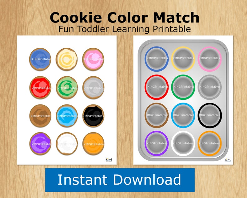 Cookie Printable, Color Sorting, Toddler Learning Folder, Preschool ...