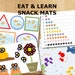 Printable Snack Mats, Educational Place Mat, DIY Gift Kids, Counting ...