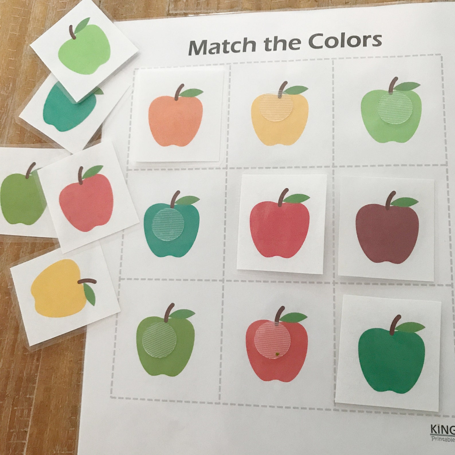 Apple Matching Game, Fall Kids Printable, Preschool Farm Unit, File ...
