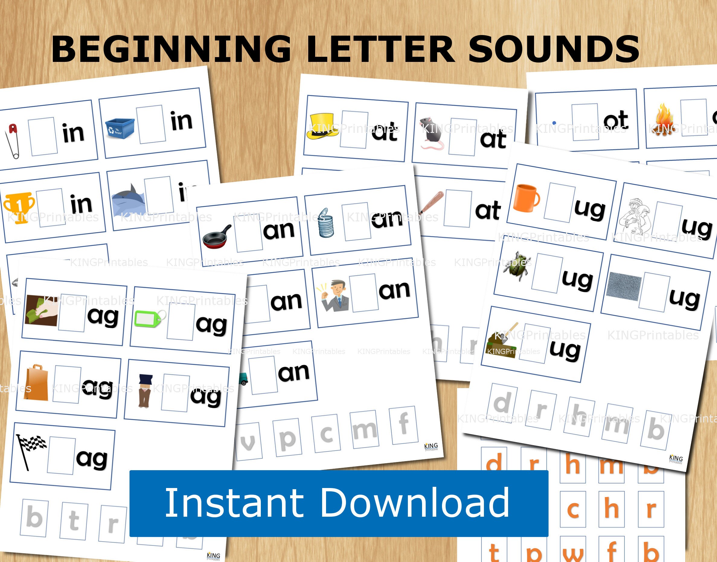 Printable CVC Word Builder Phonics Beginning Letter Sounds - Etsy Canada