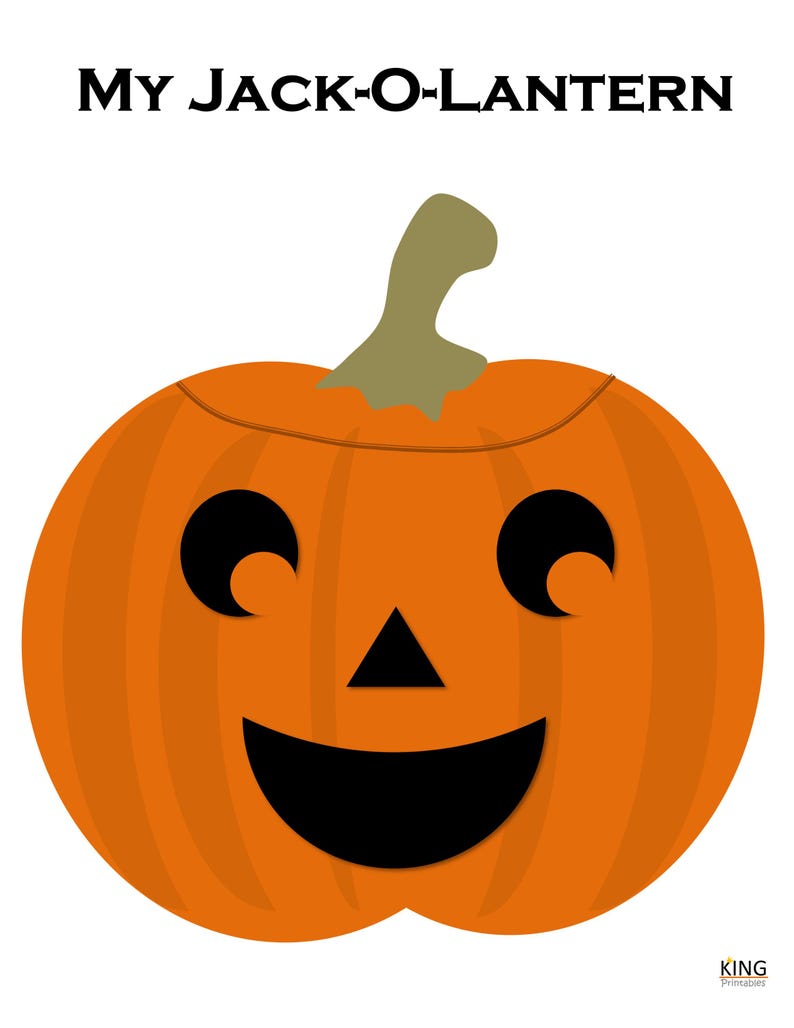 Pumpkin Face Craft, Halloween Activity, Toddler Busy Book (PDF Pattern ...