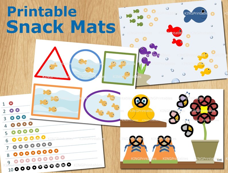 Printable Snack Mats Educational Place Mat DIY Gift Kids - Etsy