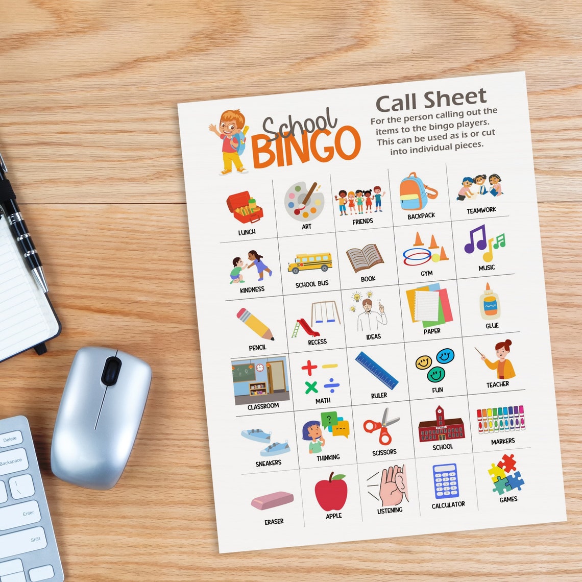 School Bingo, Classroom Games, Downloadable Bingo Cards, Back to School ...