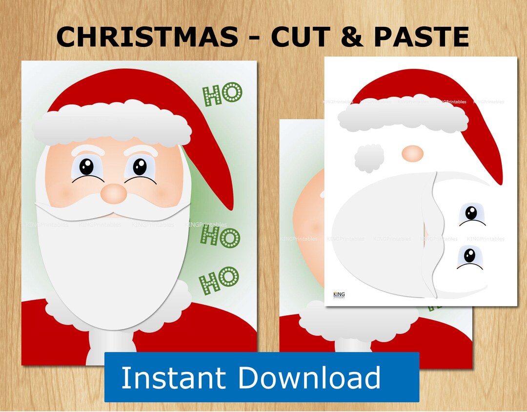 Kids Christmas Craft, Printable Preschool, Santa, Kindergarten ...