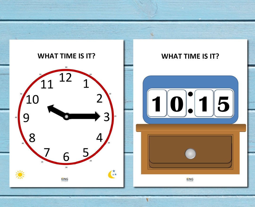 Learn Telling Time, Clock Kids Printable, Homeschool Activity ...