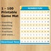 Printable Hundred Board, 1-100, Number Addition, Subtraction Worksheet ...