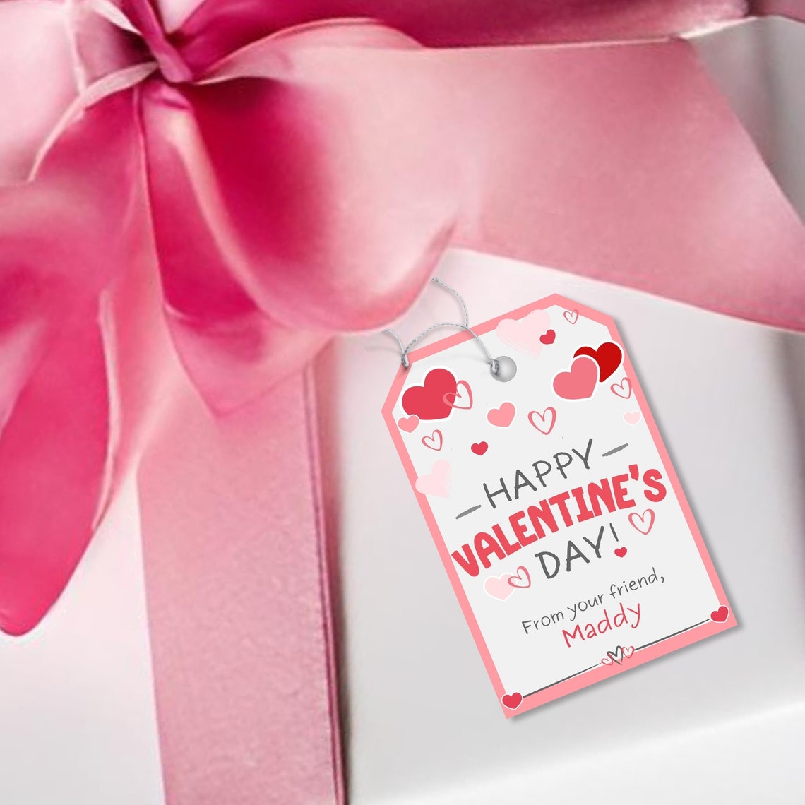 Editable Valentine Gift Tags, Downloadable Kids Valentines Day Card ...