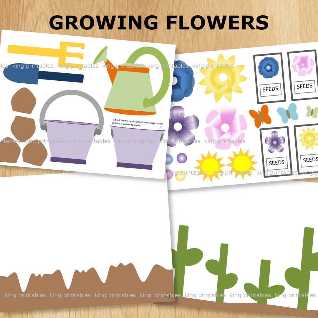 Kids Flowers Printable, Spring Preschool Activity, Busy Binder Pages ...