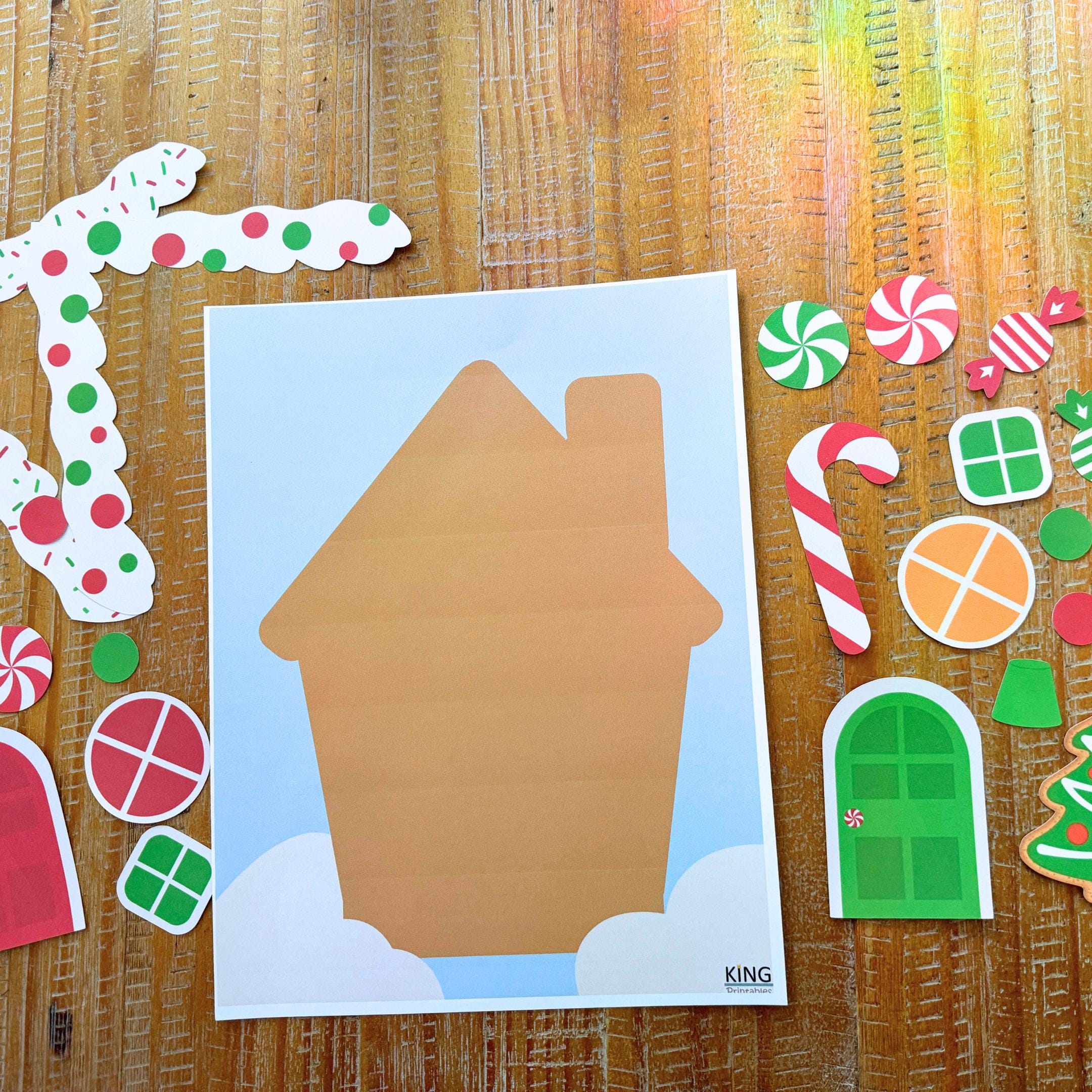 Gingerbread House Decorating Craft Printable | Kids Christmas Busy ...