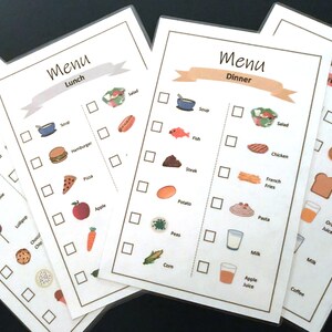 Printable Pretend Play Restaurant Menus, Preschool Kids Activities ...