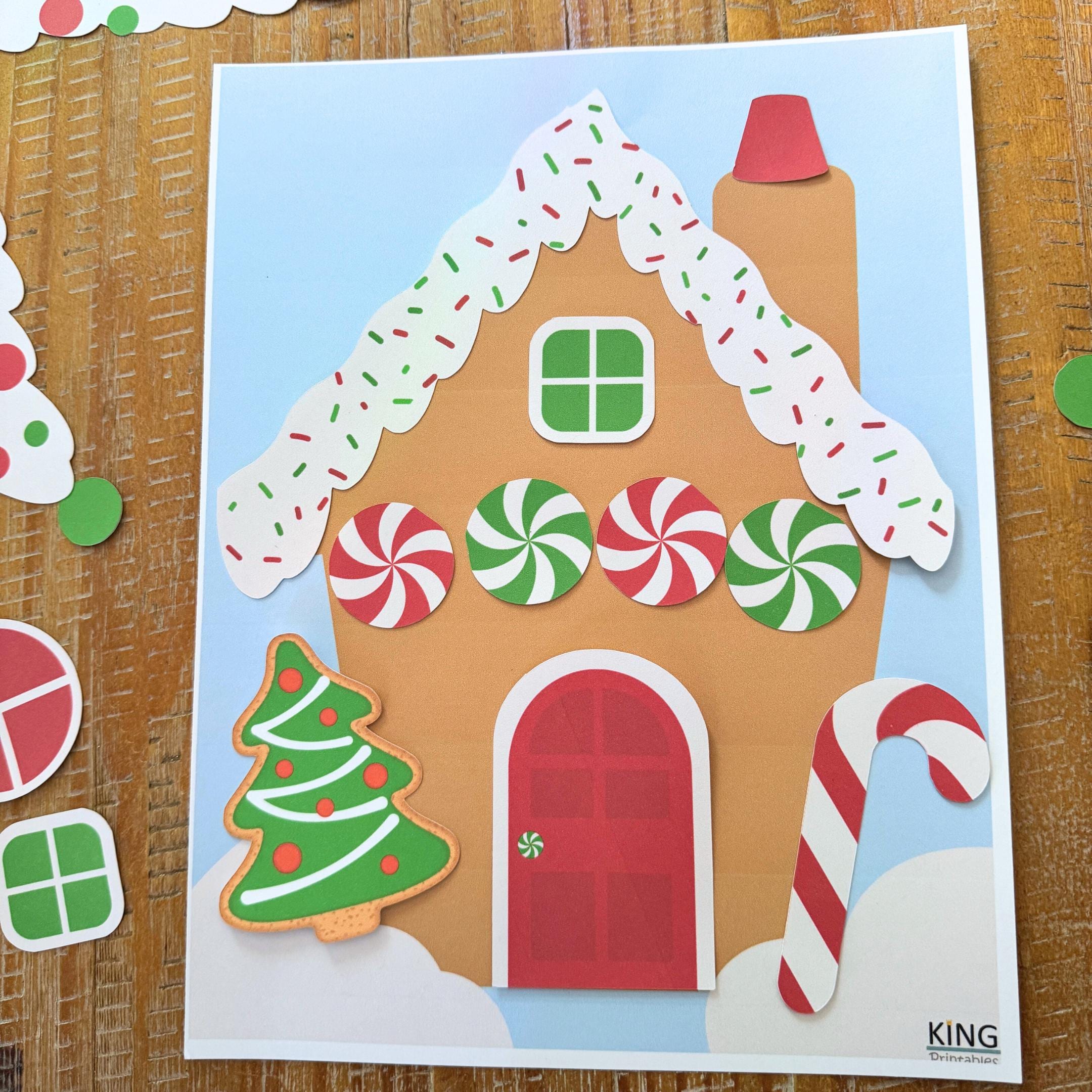 Gingerbread House Decorating Craft Printable | Kids Christmas Busy ...