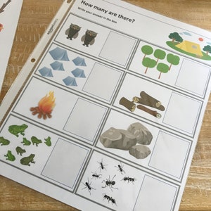 Summer Educational Printable, Prechool or Kindergarten, Number Activity ...