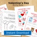 Printable Valentines Cards for Kids, Kindergarten Classroom, 1st Grade ...