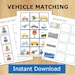 Vehicle Matching Game, Transportation Activity, Printable for Toddlers ...