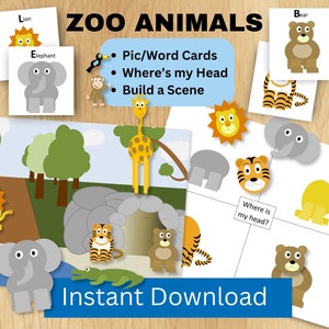 Jungle Animals Busy Binder, Toddler Matching Game (PDF Pattern) - Etsy