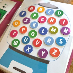 Gumball Letter Matching Printable, Alphabet Match Game, Kids Puzzle ...