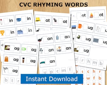 Phonics Printables Set 1 : CVC Fluency Bundle Preschool/kindergarten ...