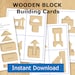 Wooden Block Building Cards, Toddler STEM Puzzles (PDF Pattern) - Etsy