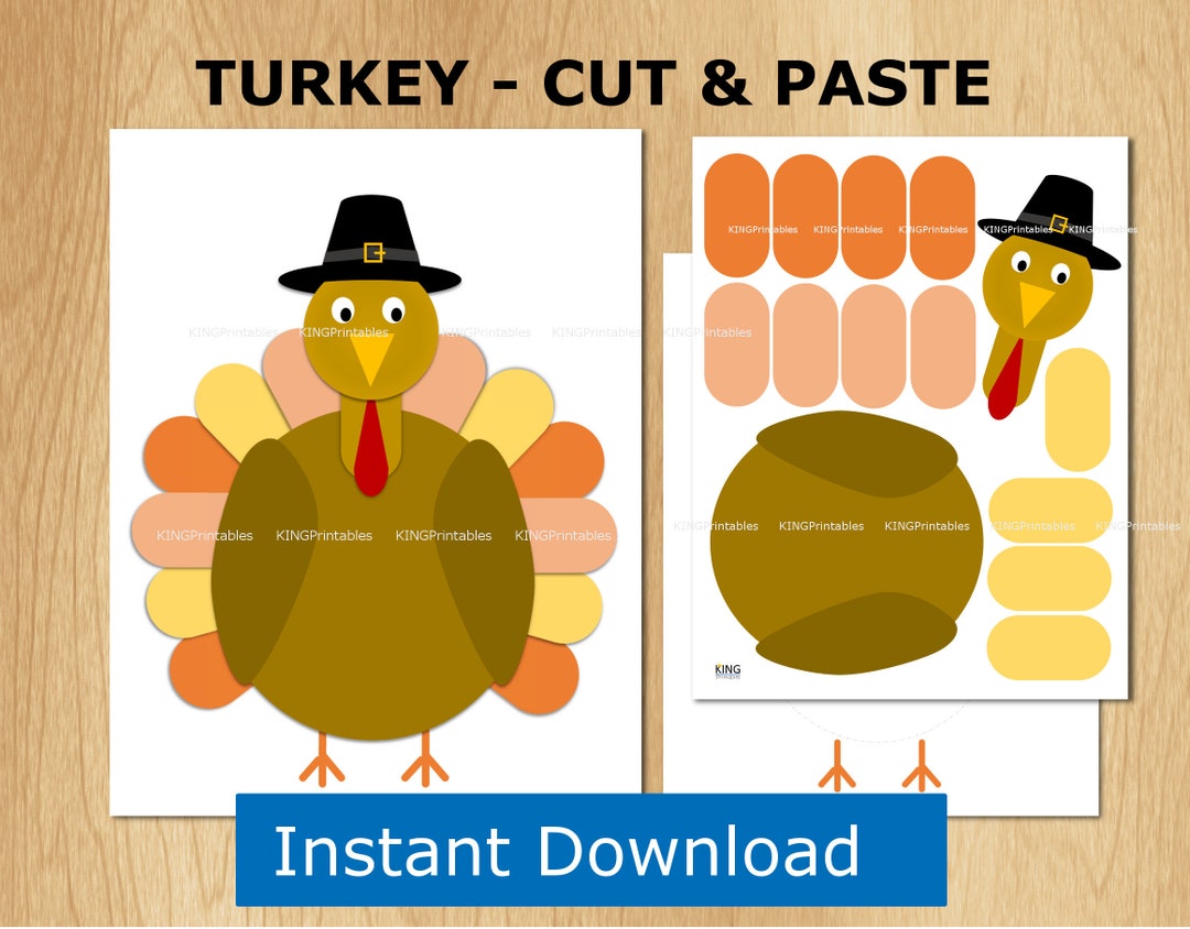 Kids Thanksgiving Craft, Printable Preschool, Thankful Turkey ...