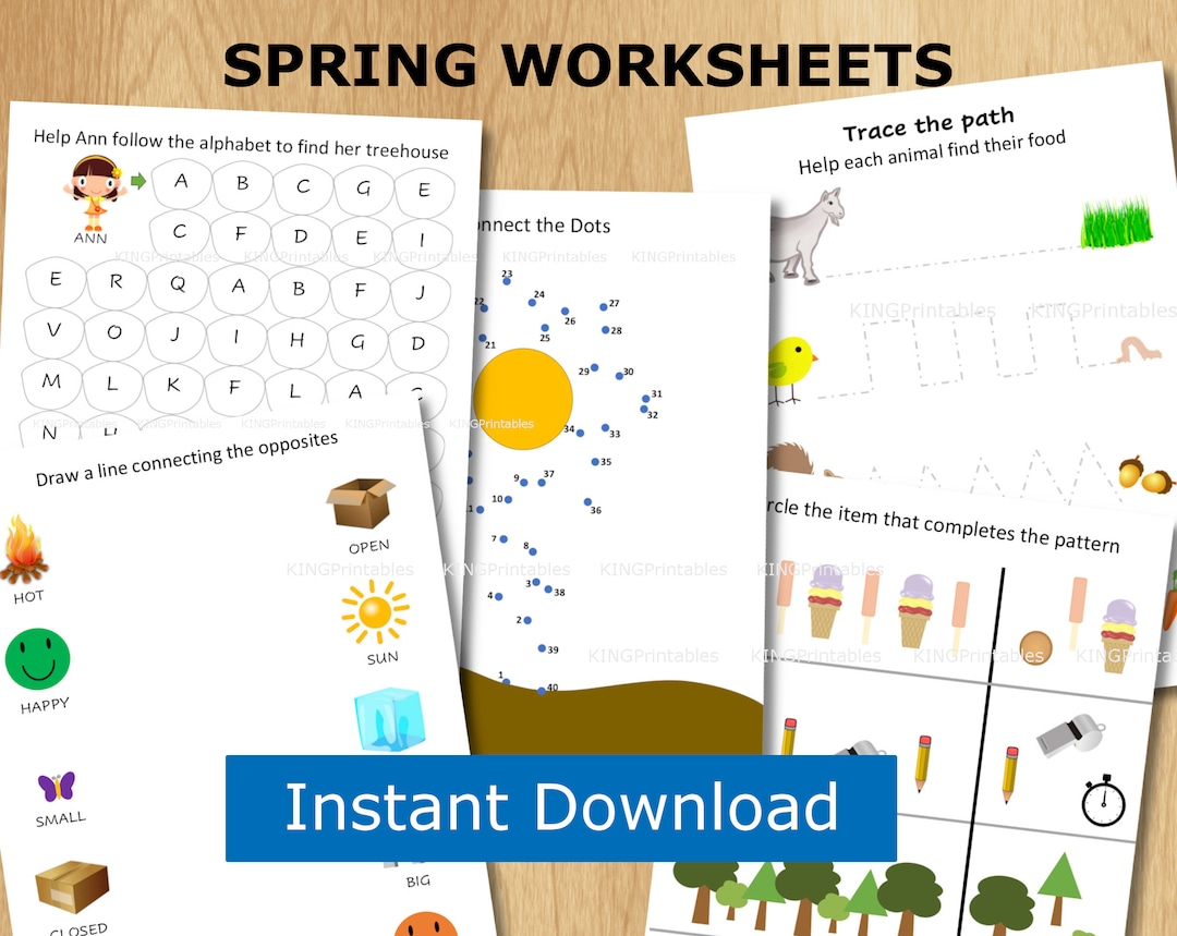 Prek Activity Workbook, Spring Kindergarten Printables, Fine Motor ...