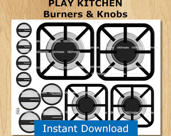 DIGITAL DOWNLOAD- Printatoy Electric Burner Dramatic Play Kitchen ...