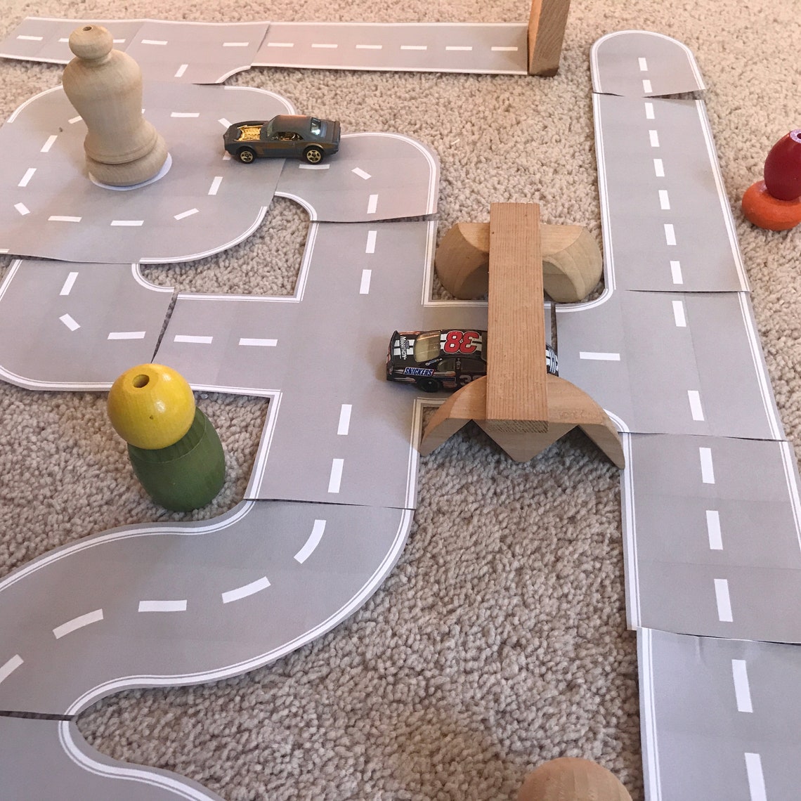 Printable Roads for Kids, Car Quiet Time Activity, Road Play Mat ...