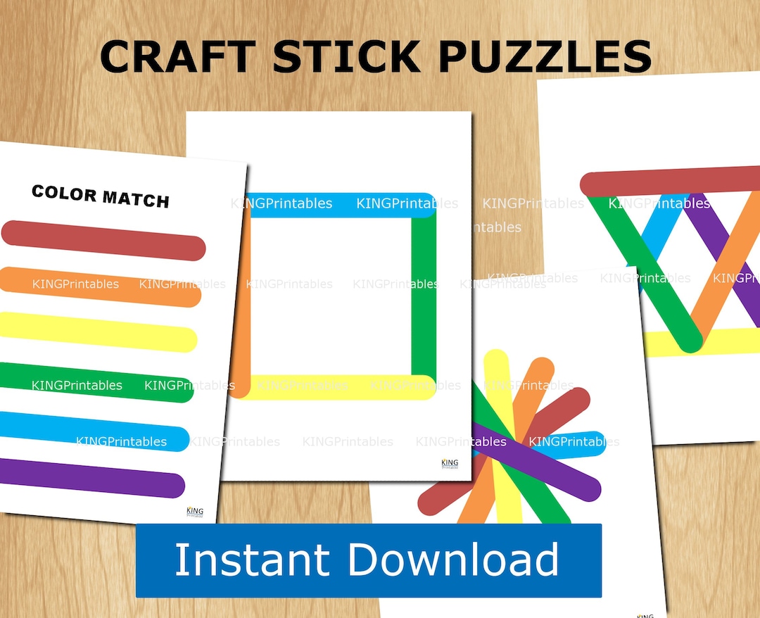 Craft Stick Pattern Cards, Toddler Activity, Quiet Time, Jumbo Popsicle ...