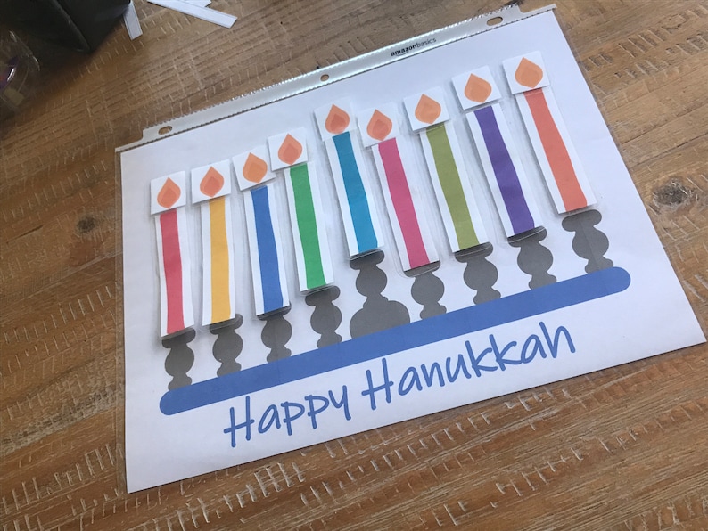 Printable Hannukah Craft Kids, Toddler, DIY Menorah Preschool ...