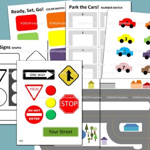 Preschool Car Busy Book, Printable Activity Pages, Transportation Theme ...