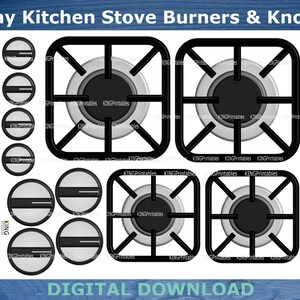 Printable Stove Burners Play Kitchen Accessories DIY Stove - Etsy
