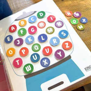 Gumball Letter Matching Printable, Alphabet Match Game, Kids Puzzle ...