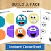 Build a Face Printable Activity for Kids, Preschool File Folder Games ...