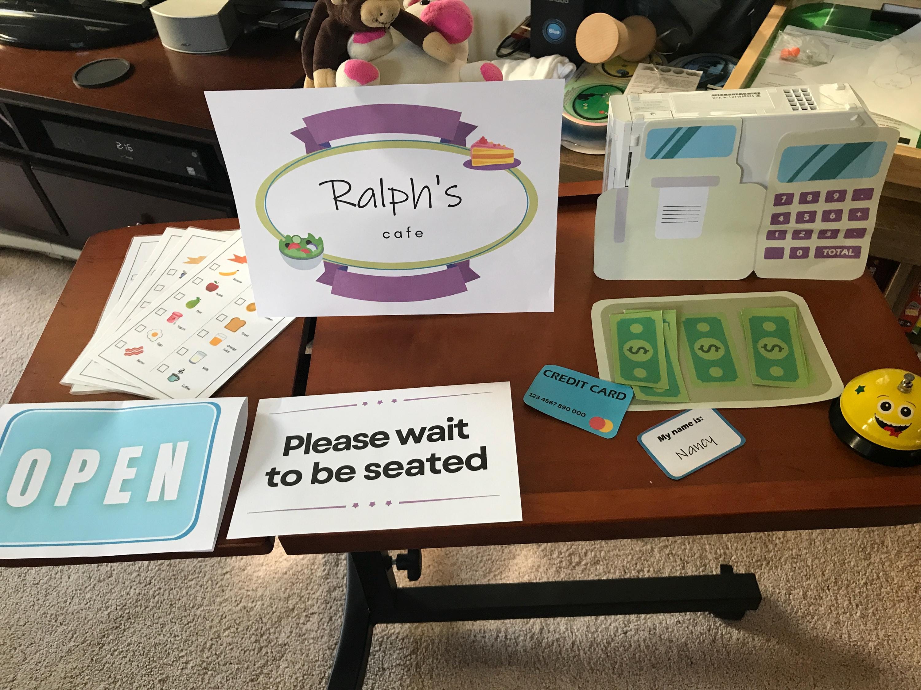 Customizable Restaurant Dramatic Play Kit Printable, Pretend Play ...